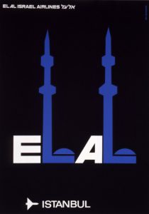 VINTAGE ISRAELI POSTERS | VINTAGE TOURISM POSTER ELAL Israeli Airline ...
