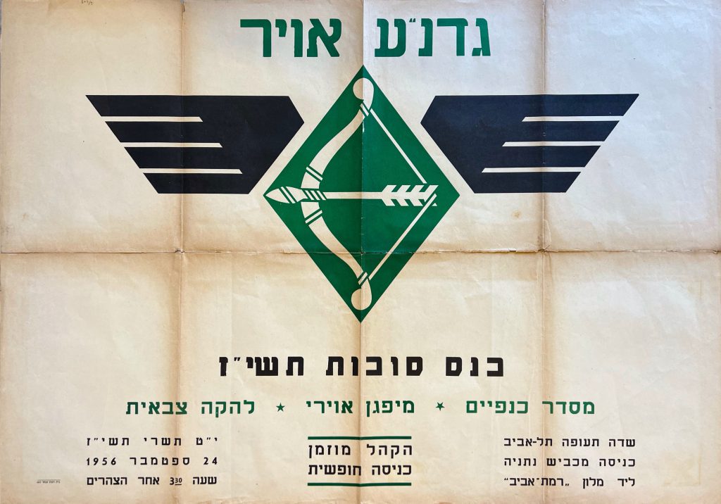 AIRFORCE "GADNA" VINTAGE ISRAELI POSTER (Hebrew Youth Battalions ...