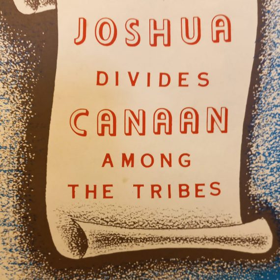 "RARE" Vintage Jewish Biblical Animated Poster Map Of 12 Tribes In The ...