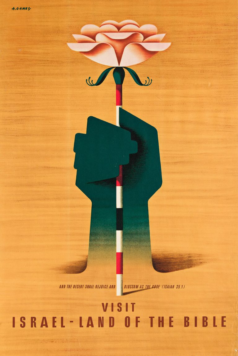 Rare Vintage Israeli Travel Poster “Visit Israel- Land of The Bible ...